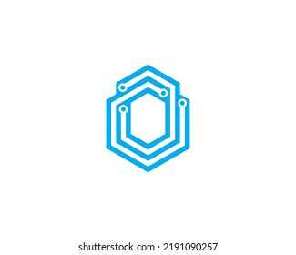 Hexagon Tech Logo Icon Sign Symbol Stock Vector (Royalty Free ...
