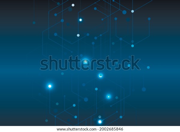 Hexagon Technology Connect Web Design On Stock Vector (Royalty Free ...