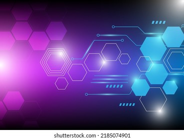 Hexagon Technology Scientific Abstract Background Polygon Stock Vector ...