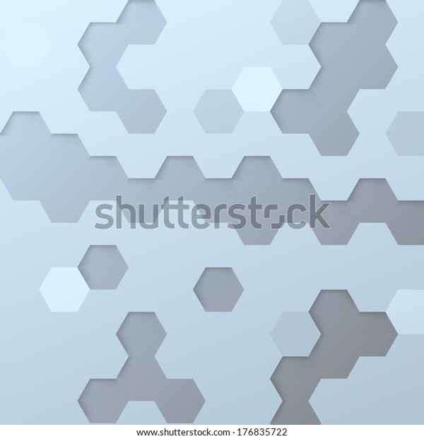 Hexagon Tile Background Template Vector Illustration Stock Vector ...