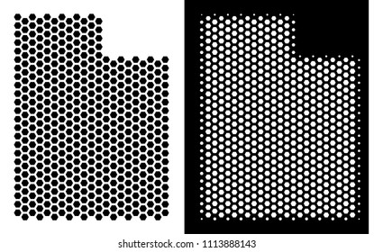 Hexagon Utah State Map Vector Territorial Stock Vector (Royalty Free ...