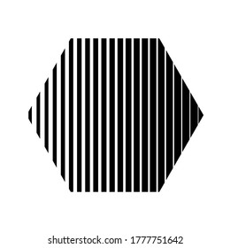 Hexagon Vertical Lines Texture Black Color Stock Vector (Royalty Free ...