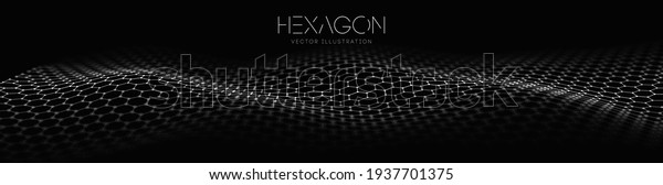 Hexagon Wave Vector Template Modern 3d Stock Vector (Royalty Free ...