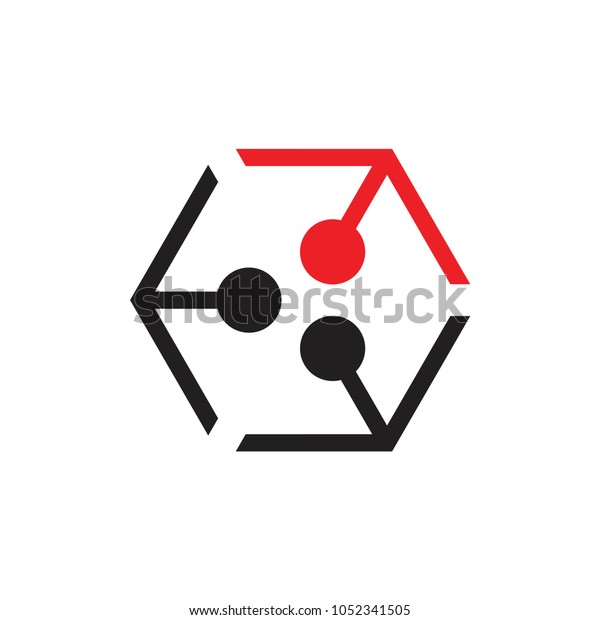 Hexagonal Dots Arrows Symbol Logo Vector Stock Vector (Royalty Free ...
