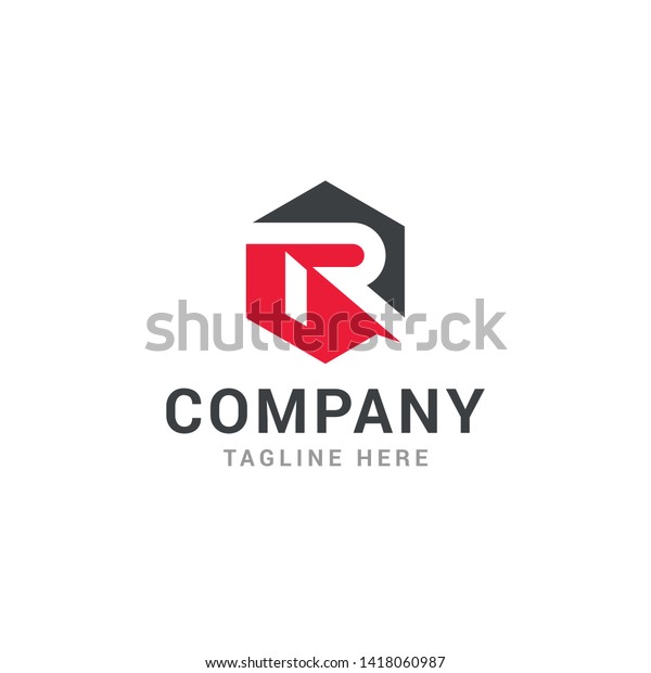 Hexagonal Letter R Geometric Logo Design Stock Vector (Royalty Free ...