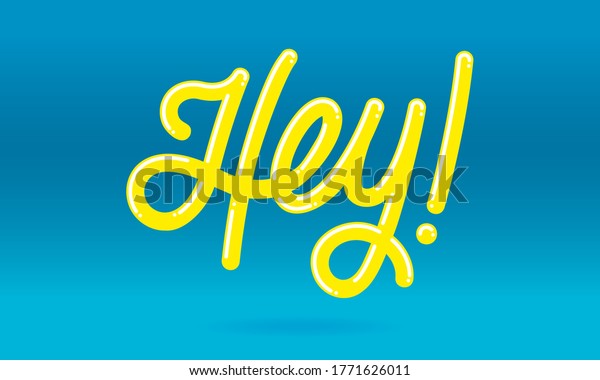 Hey Card Typographic Banner Design Vector Stock Vector (Royalty Free ...