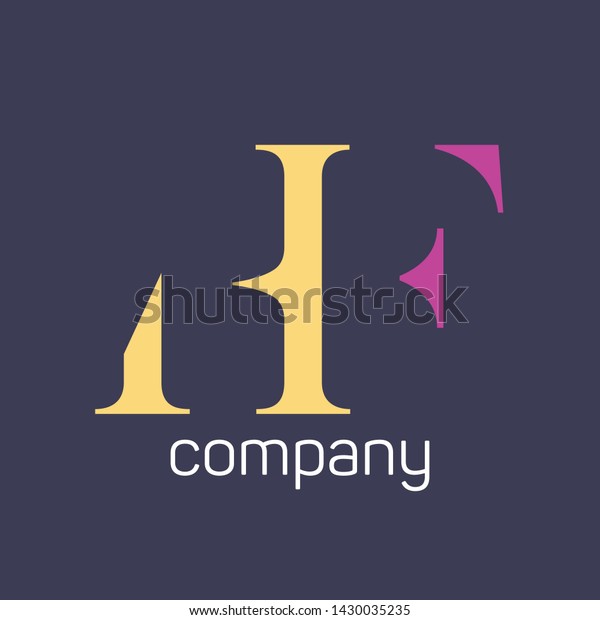 Hf Company Logo Monogram Logo Letters Stock Vector (Royalty Free ...