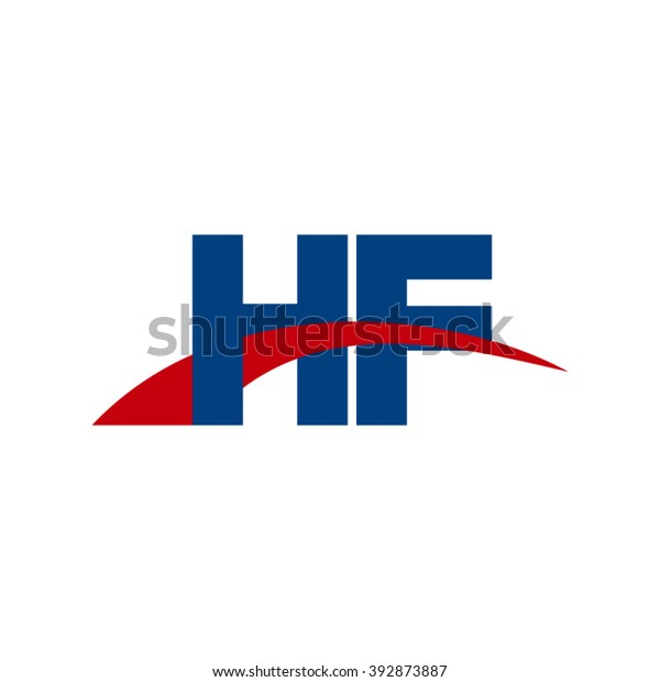 Hf Initial Overlapping Swoosh Letter Logo Stock Vector (Royalty Free ...