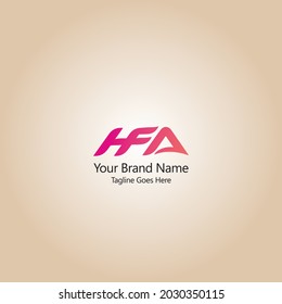 Hfa Vector Logo Design Brand Identity Stock Vector (Royalty Free ...