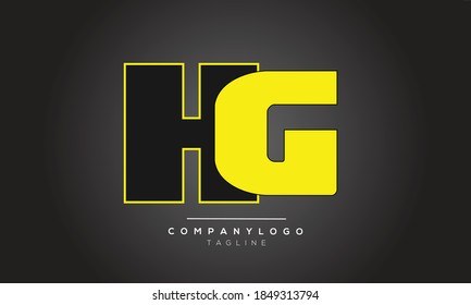 Hg Initials Monogram Letter Text Alphabet Stock Vector (Royalty Free ...