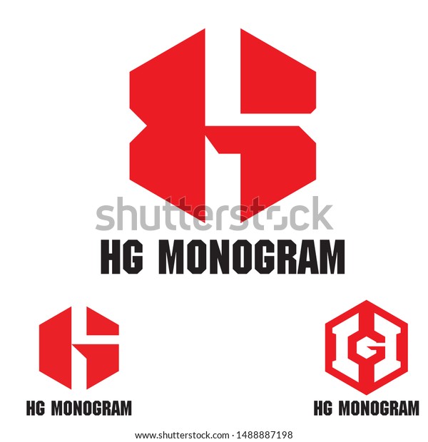 Hg Monogram Logo Set Industrial Vector Stock Vector (Royalty Free ...