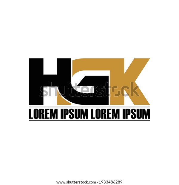 Hgk Letter Monogram Logo Design Vector Stock Vector (Royalty Free ...
