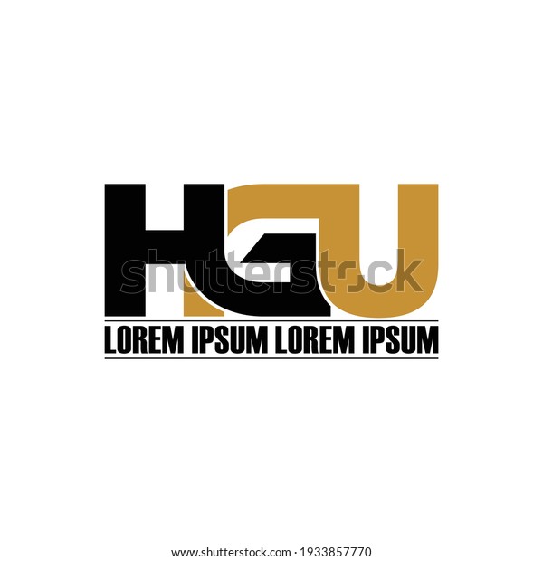 Hgu Letter Monogram Logo Design Vector Stock Vector (Royalty Free ...