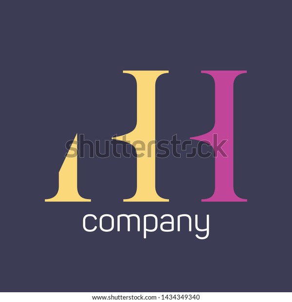 Hh Company Logo Monogram Logo Letters Stock Vector (Royalty Free ...