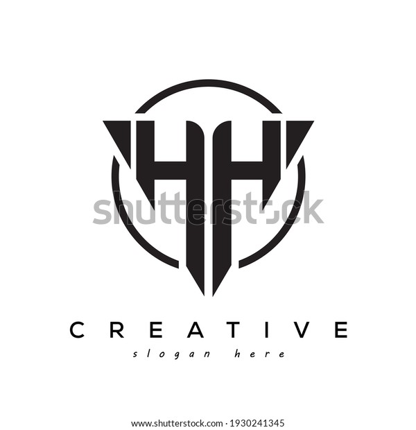 Hh Creative Letter Logo Gaming Look Stock Vector (Royalty Free ...