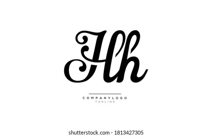 Hh Initials Monogram Letter Text Alphabet Stock Vector (Royalty Free ...