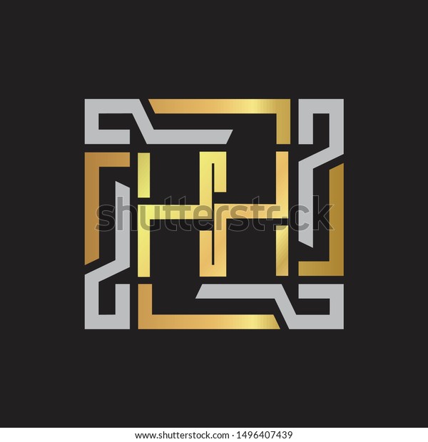 Hh Letter Logo Initial Capital Monogram Stock Vector (Royalty Free ...