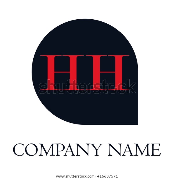 Hh Letters Red Abstract Black Background Stock Vector (Royalty Free ...