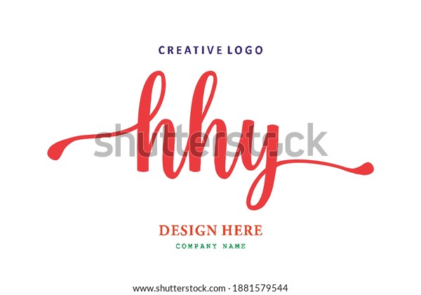 Hhy Lettering Logo Simple Easy Understand Stock Vector (Royalty Free ...