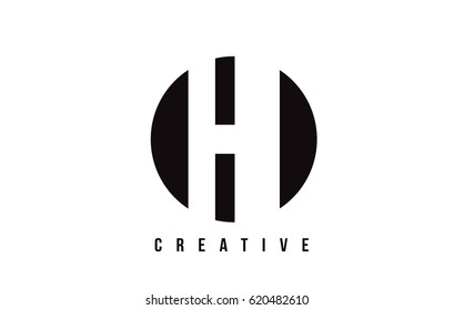 Hi H White Letter Logo Design Stock Vector (Royalty Free) 620482610 ...