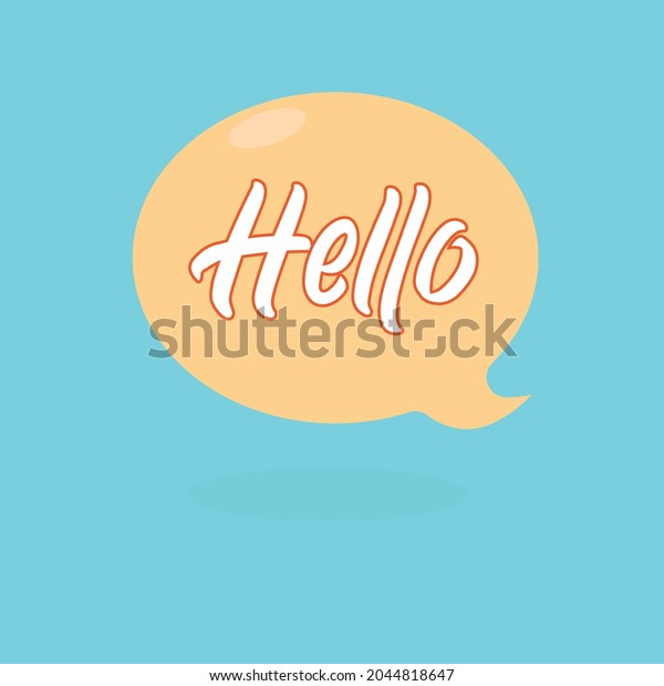 Hi Hello Banner Speech Bubble Poster Stock Vector (Royalty Free ...