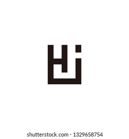 Hi Letter Vector Logo Stock Vector (Royalty Free) 1329658751