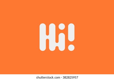 Hi Logo Design Minimalistic Logo Creative Stock Vector (Royalty Free ...