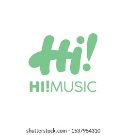 Hi Music Monogram Logo Template Stock Vector (Royalty Free) 1537954310 ...