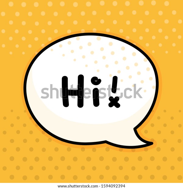 Hi Pop Art Bubble Background Stock Vector (Royalty Free) 1594092394 ...