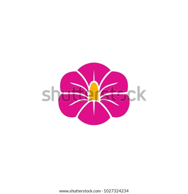 Hibiscus Flower Icon Vector Stock Vector (Royalty Free) 1027324234 ...