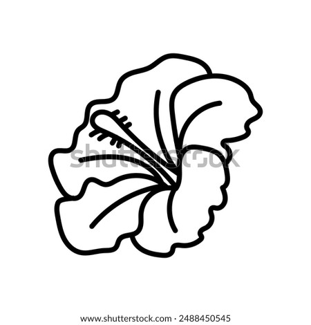 Hibiscus Outline | Free download on ClipArtMag