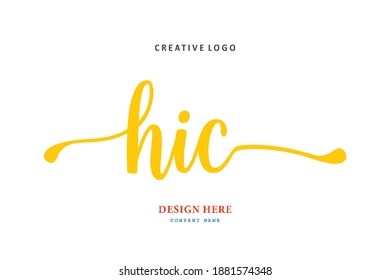 Hic Lettering Logo Simple Easy Understand Stock Vector (Royalty Free ...