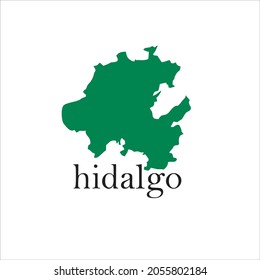 Hidalgo Map On White Background Stock Vector (Royalty Free) 2055802184