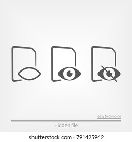 Hidden Files Icons Stock Vector (Royalty Free) 791425942 | Shutterstock