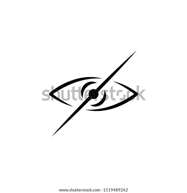 Hide Icon Eye Hidden Symbol Invisible Stock Vector (Royalty Free ...