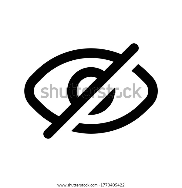 Hide Icon Logo Template Illustration Design Stock Vector (Royalty Free ...