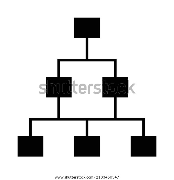 Hierarchy Chart Icon Full Black Suitable Stock Vector (Royalty Free ...