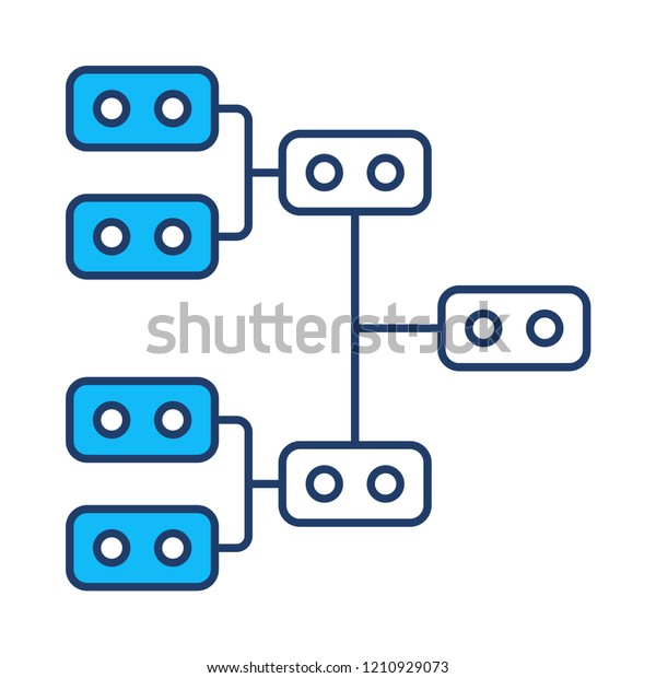 Hierarchy Graph Diagram Stock Vector (Royalty Free) 1210929073