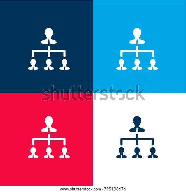 Hierarchy Levels Four Color Material Minimal Stock Vector (Royalty Free ...