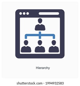 Hierarchy Network Icon Concept Stock Vector (Royalty Free) 1994932583 ...
