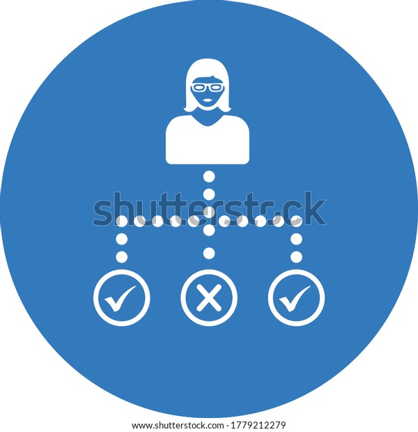 Hierarchy Organization Structure Blue Icon: เวกเตอร์สต็อก (ปลอดค่า ...