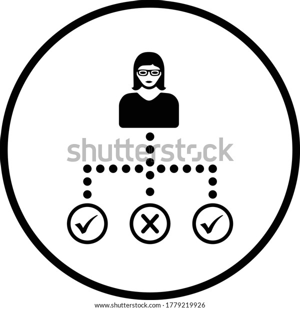 Hierarchy Organization Structure Icon Black Color Stock Vector (Royalty ...