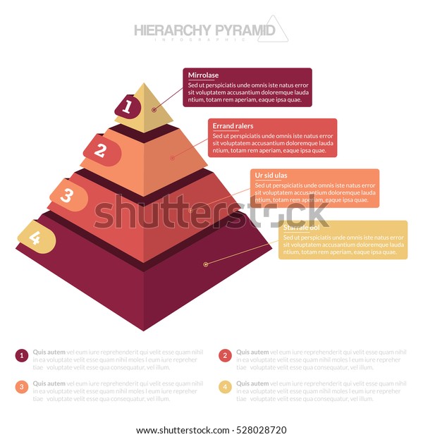 Hierarchy Pyramid Infographic 4 Stacks 库存矢量图（免版税）528028720 | Shutterstock