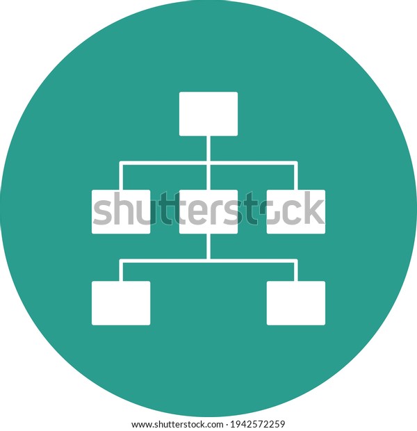 Hierarchy Roadmap Scheme Icon Vector Image Stock Vector (Royalty Free ...