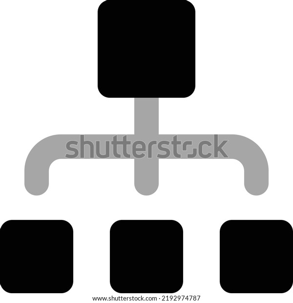 Hierarchy Structure Duotone Bold Icon Stock Vector (Royalty Free ...