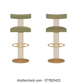 High Bar Chair Front Back View Stock Vector (Royalty Free) 377825422 ...