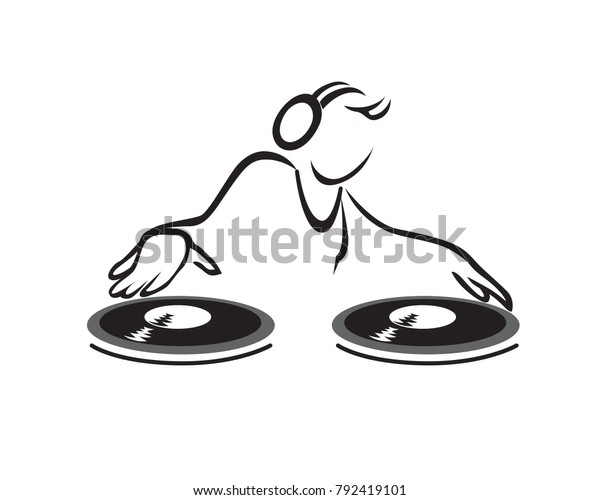 High Beat Dj Mixing Music Dancing Stock Vector (Royalty Free) 792419101 ...