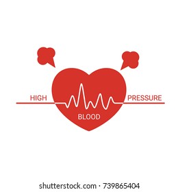 High Blood Pressure Icon Vector Illustration Stock Vector (Royalty Free ...