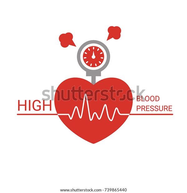 High Blood Pressure Icon Vector Illustration Stock Vector (Royalty Free ...