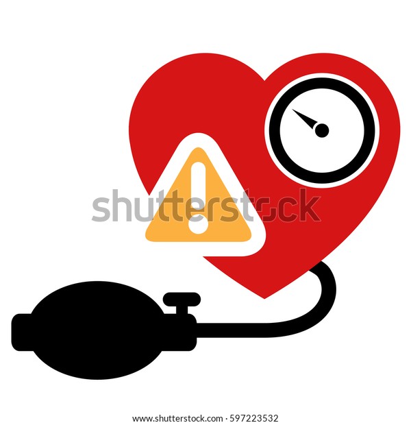 High Blood Pressure Test Icon Vector Stock Vector (Royalty Free) 597223532
